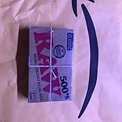 Amazon.com: RAW 500's Classic Natural Unrefined Rolling Paper 1 1/4 ...