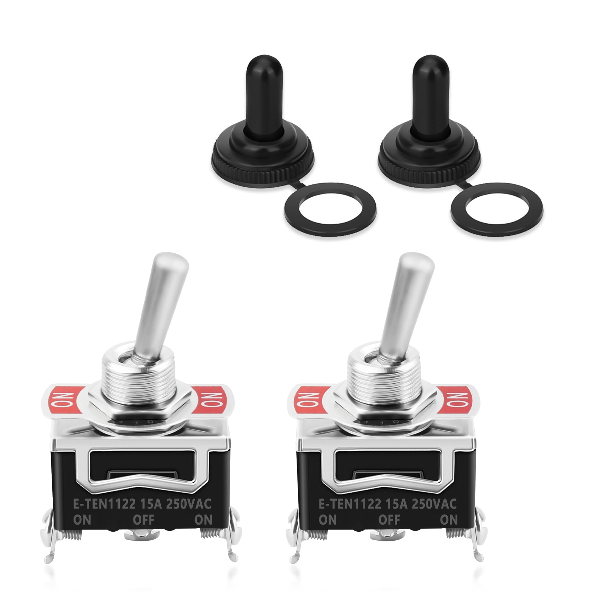 Mua 2PCS 3 Way Toggle Switch with 2 Waterproof Boot Caps,15A 250VAC ON ...