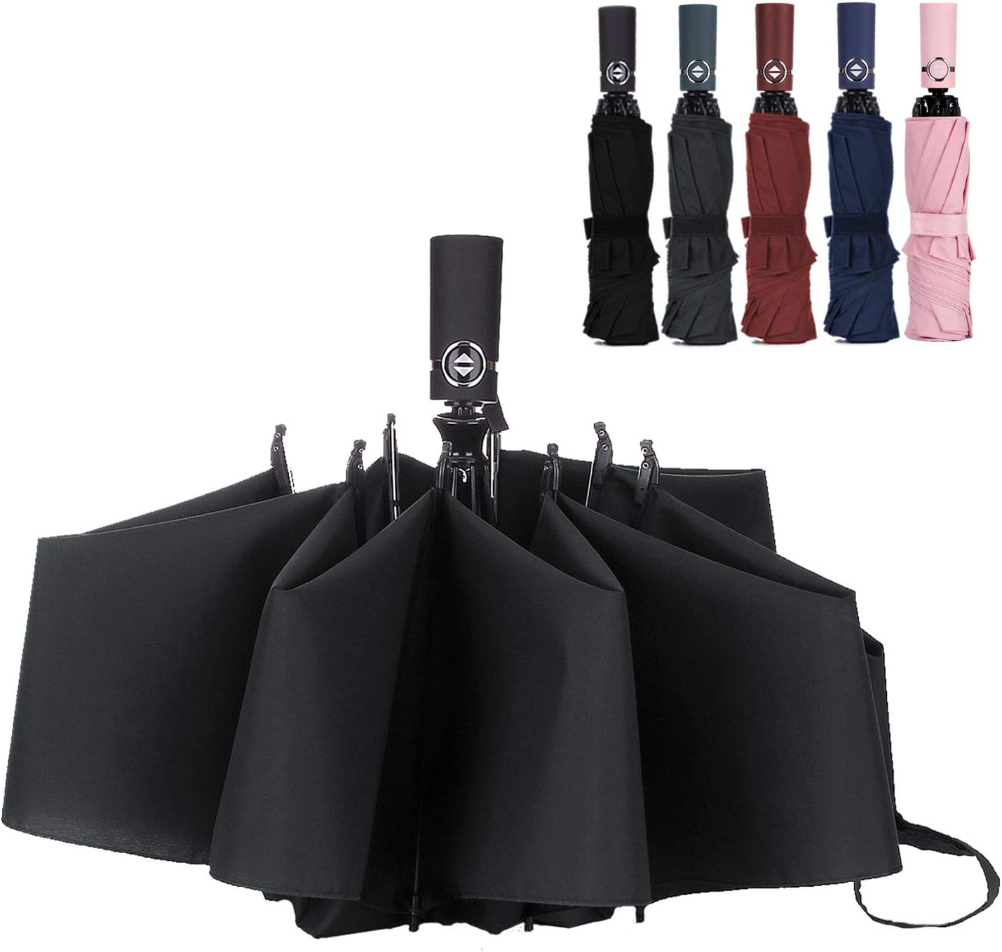LANBRELLA Umbrella Windproof Travel Umbrella Compact Folding Inverted ...