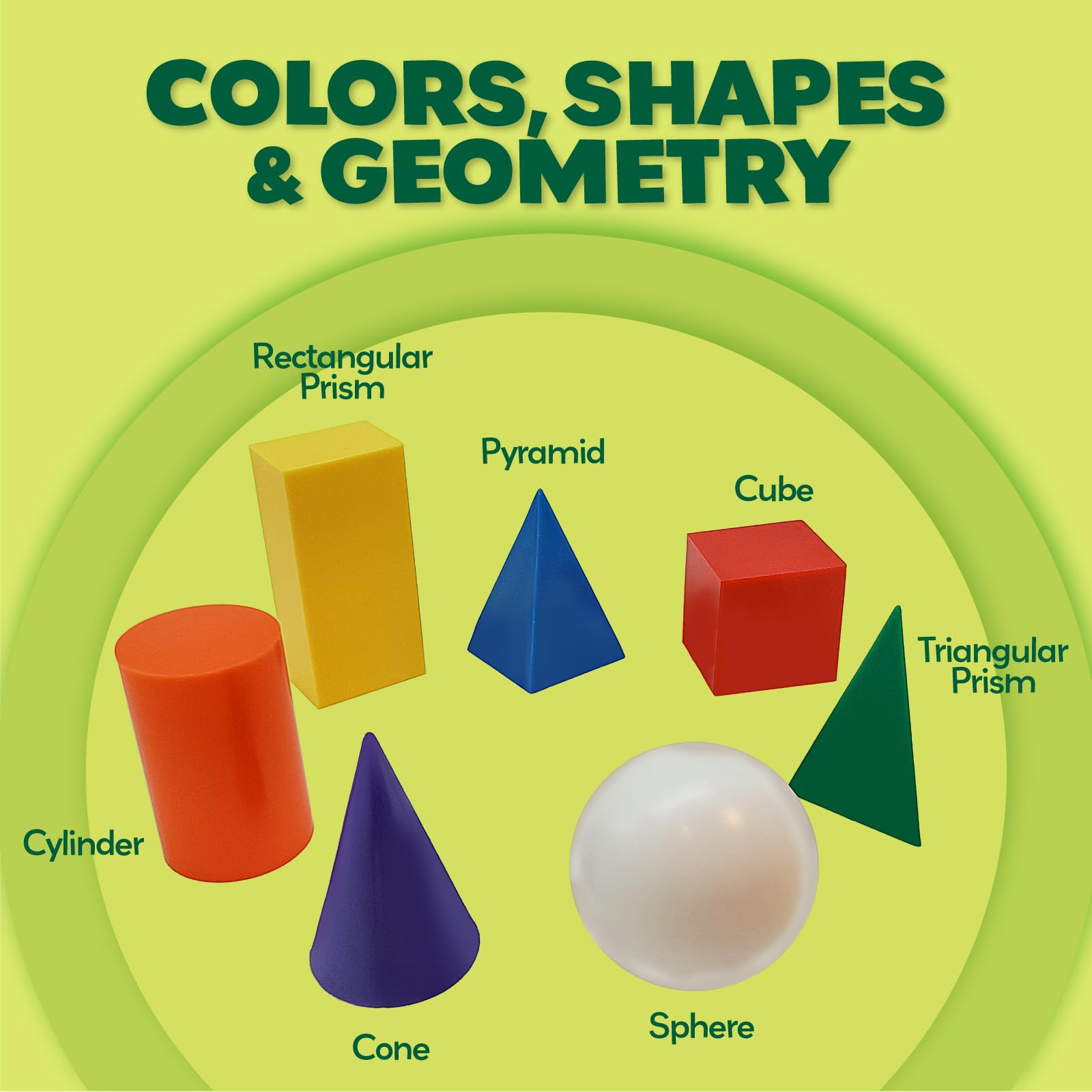 Mua Skoolzy 7 Pcs 3D Shapes for Teaching and Math Manipulatives ...