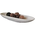 Amazon.com: OAKOA Concrete Large Decorative Bowl for Home Decor - Long ...