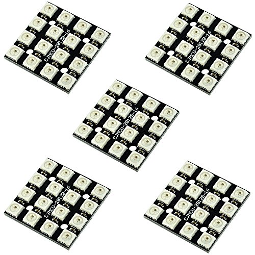 Buy Optimus Electric 5pcs 4x4 RGB Addressable LED Matrix WS2812 Module ...