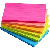 Amazon.com : Vanpad Lined Sticky Notes 3X5 in Pastel Ruled Post ...