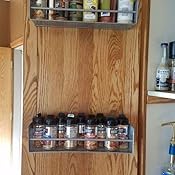 Amazon.com: 2 Pack - SimpleHouseware Wall Mounted Spice Rack, Silver ...