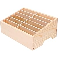 Multiple Cells Phone Holder Wooden Mobile Phone Storage Box Thickened ...