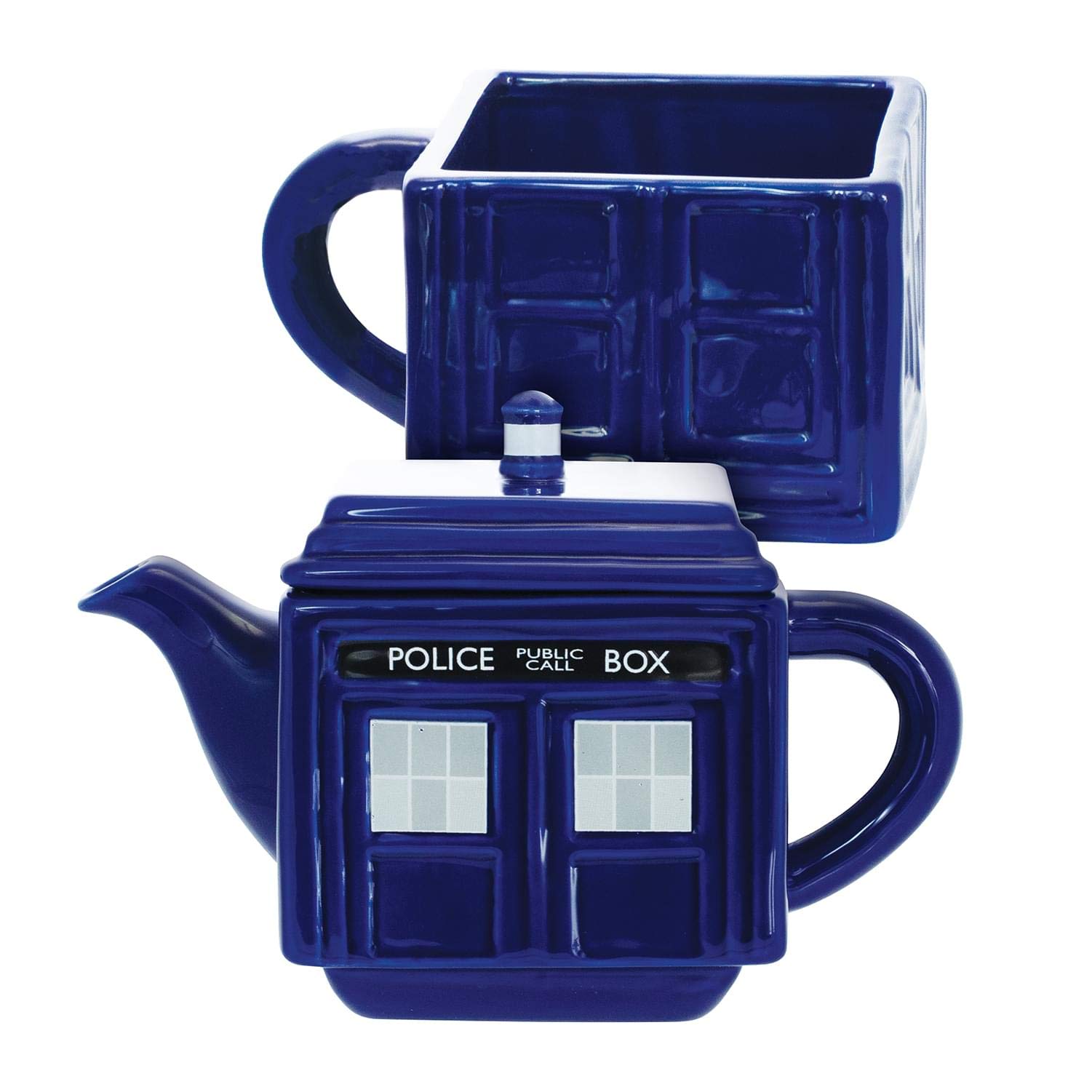 Doctor Who Tea-4-One Stacking TARDIS Teapot & Cup Set for sale | Las ...