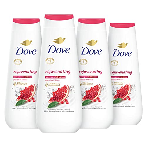Dove Body Wash Rejuvenating Pomegranate & Hibiscus 4 Count for Renewed ...