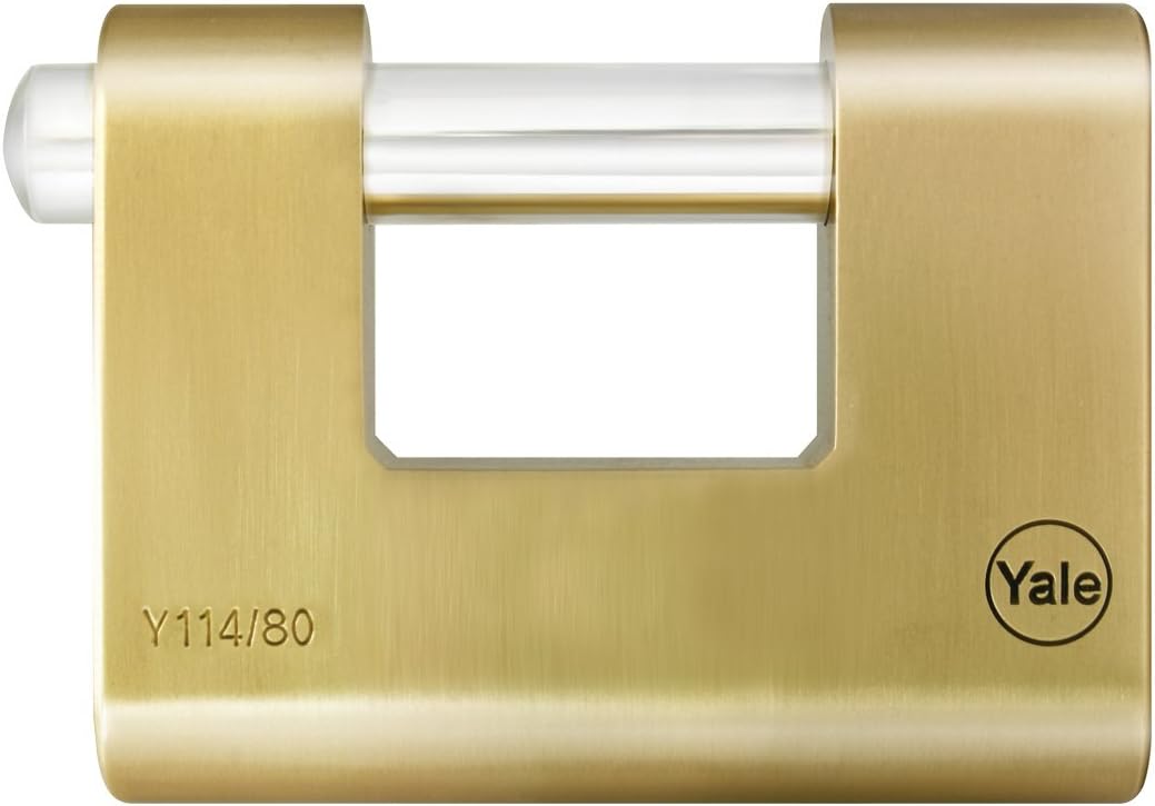 Yale Y114/80/118/1 Padlock, 80 mm, Rectangular, Brass: Amazon.co.uk ...