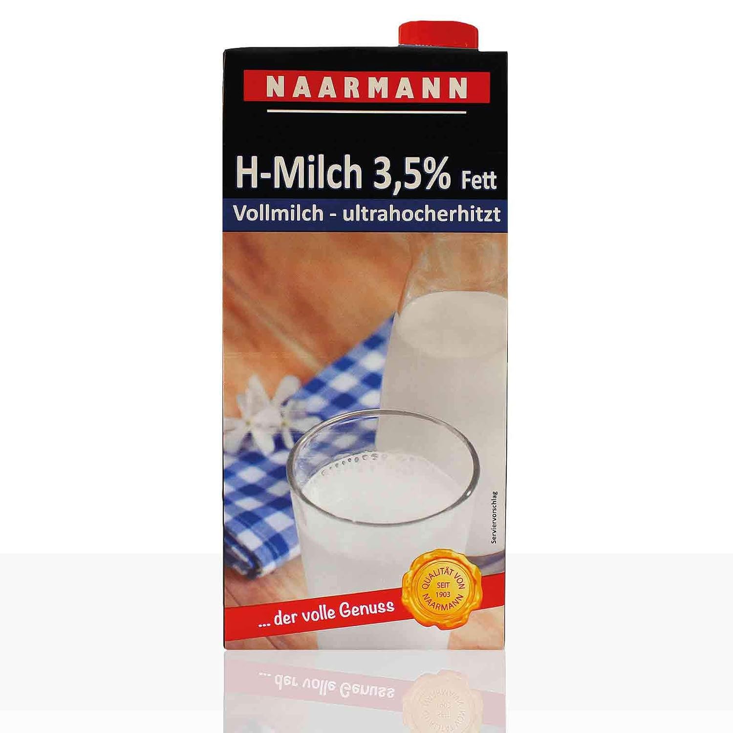 Naarmann H-Milch 3.5 Prozent, Drehverschluß, 12er Pack (12 x 1 l ...