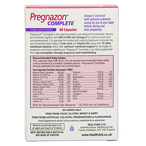 HealthAid Pregnazon Complete 60 Capsules - Buy Online in Lebanon ...