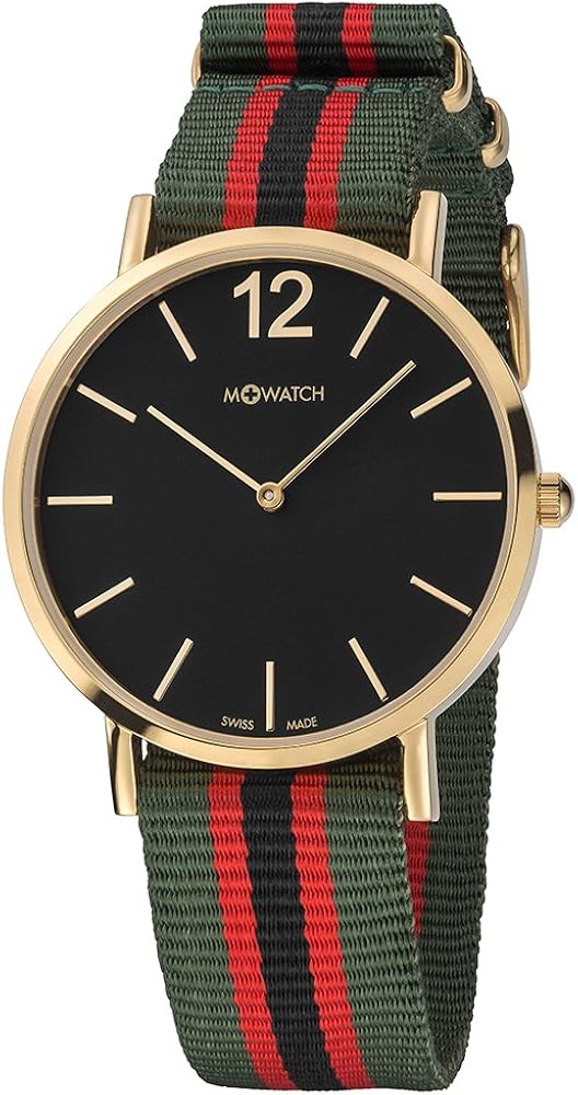 M WATCH Swiss Made Smart Casual Damen-/ Herren-Uhr, Schwarzes ...
