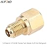 Aupoko R134A Refrigerant Tank Adapter, 1/4" Male to 1/2" Female R134A ...