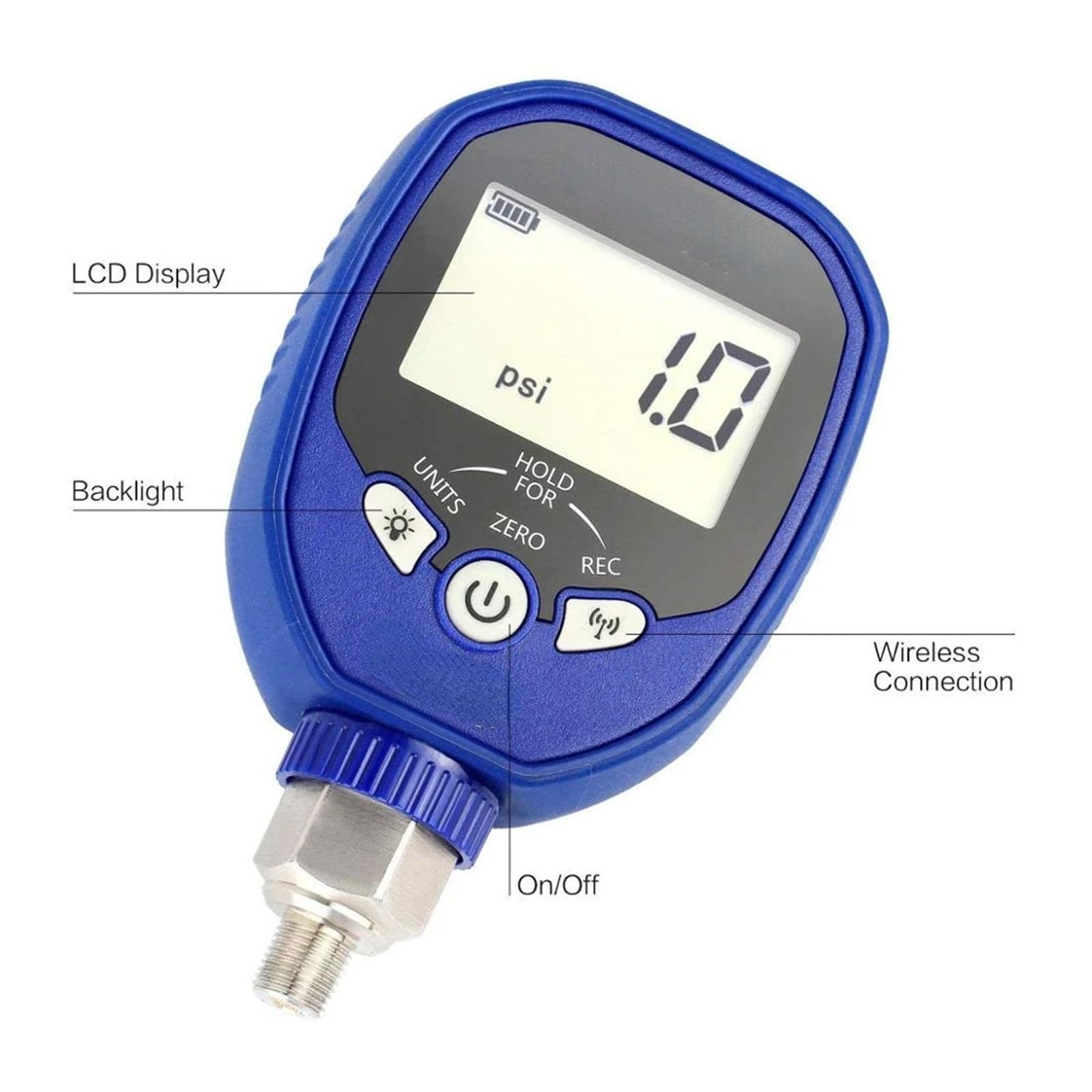 Mua PGW-500 Digital Pressure Gauge with Temperature App Alerts ...