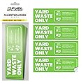 Amazon.com: Yard Waste Sticker - Yard Waste Bin Sign - with Helpful ...