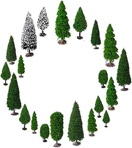 Amazon.com: Mixed Model Trees with Base, OrgMemory Diorama Supplies ...