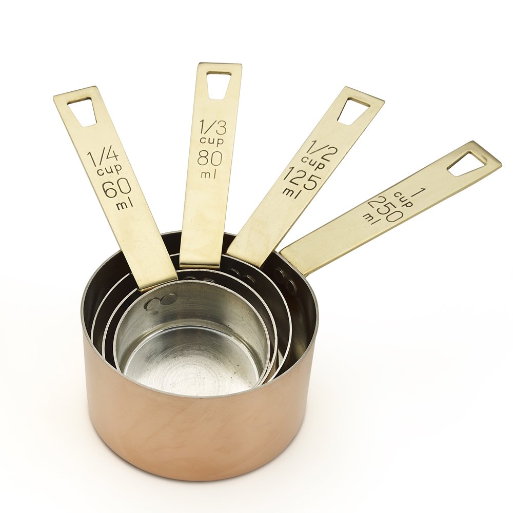Buy Kuprum Solid Health Natural Copper Measuring Cup Set With Tin ...