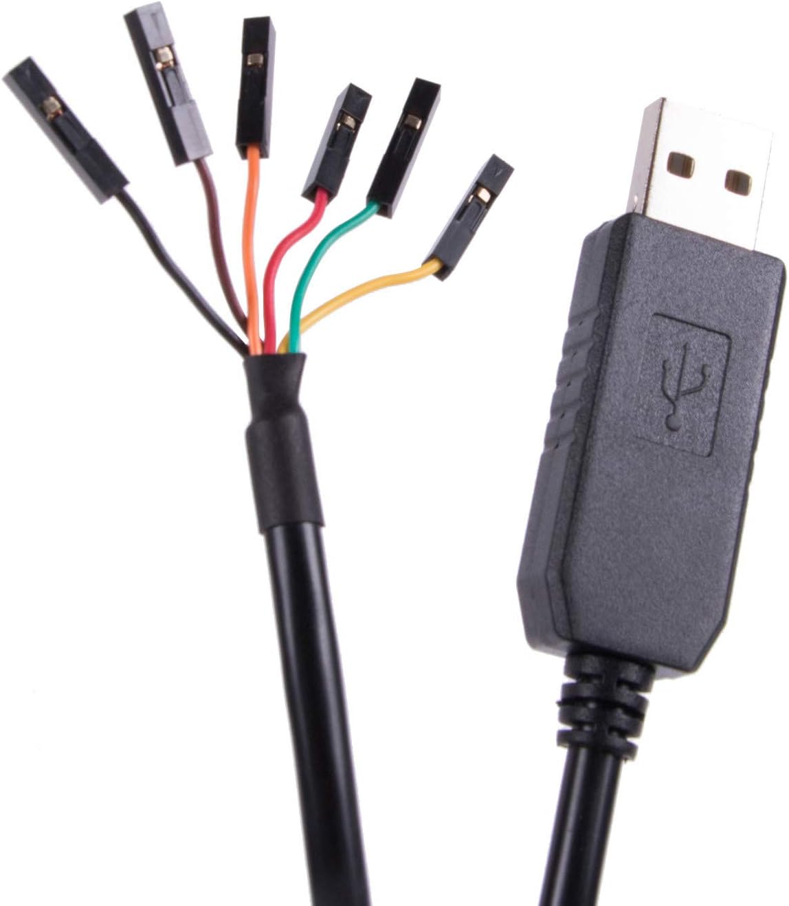 USB to TTL UART Serial 5V 3.3V Adapter Converter Cable 6 Pin 0.1 inch ...