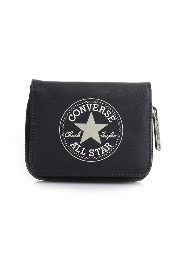 Converse wallet purse 410547 Zip Wallet Retro Black Deep Well: Amazon ...