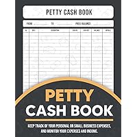 Amazon.com: Daily Cash Flow Log Book: Petty Cash Large Ledger Book ...