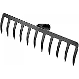 Amazon.com : uxcell 5 Teeth Garden Rake Head, Galvanized Manganese ...