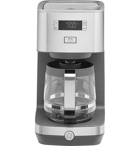 GE Drip Coffee Maker With Timer | 12-Cup Glass Carafe Coffee Pot With ...