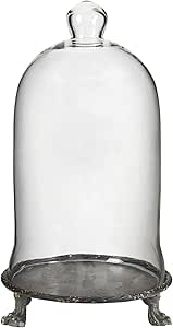 Amazon.com: Tall Glass Cake Dome with 3 Decorative Feet Stand : Home ...