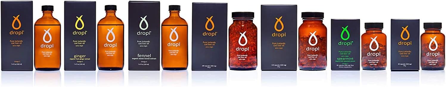 Dropi Pure Icelandic Extra Virgin Cod Liver Oil Capsules – Pack of 120 ...