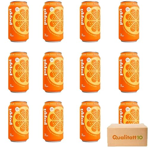 Poppi Sparkling Prebiotic Orange Soda Cans 12 fl oz 12 Pack by ...