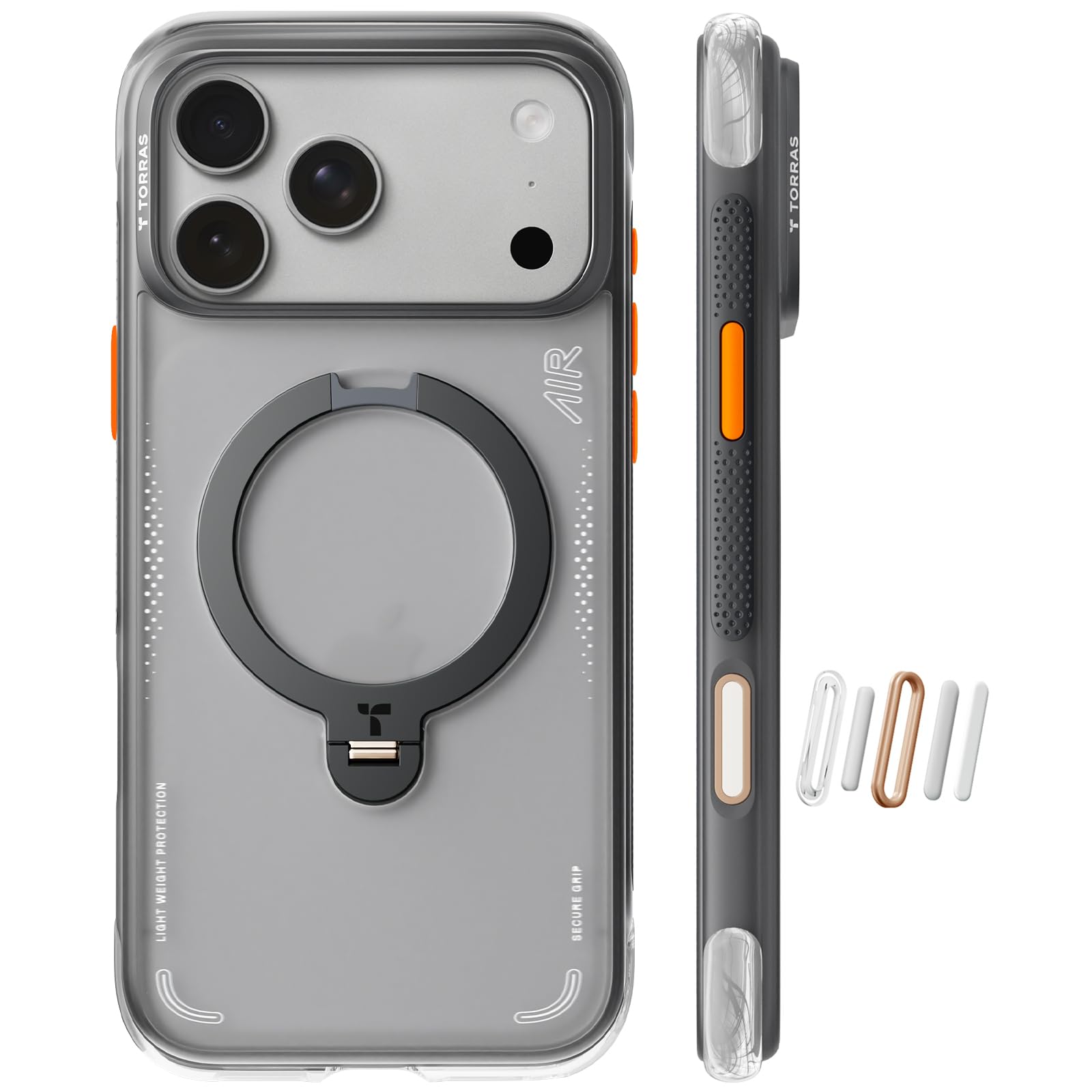 TORRAS Ostand Q3 Air for iPhone 17 Pro Max Case with 360 Magnetic Stand ...