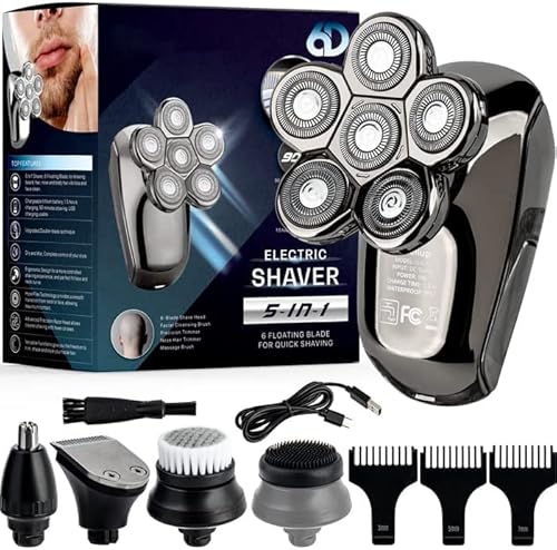 Arabest 6D Head Shavers, Anti-Pinch Electric Razor for Men, 5-in-1 Mens ...