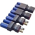 Amazon.com: AYECEHI 2Pairs EC5 to T-Plug Deans Style Male Female RC ...