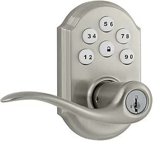 Kwikset 911 SmartCode Electronic Keypad Lock w/Tustin Lever featuring ...