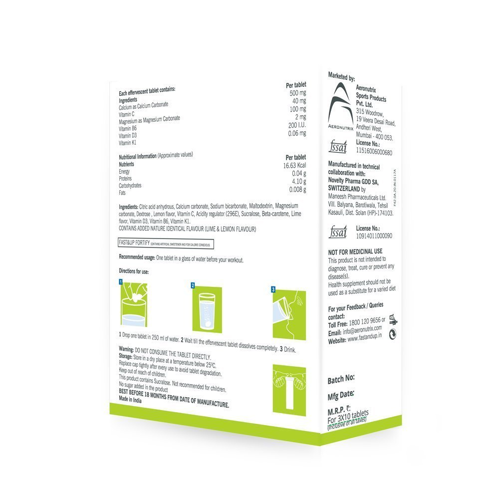 Buy Fast&Up Fortify - Calcium with Essential Vitamin D3 for Complete ...