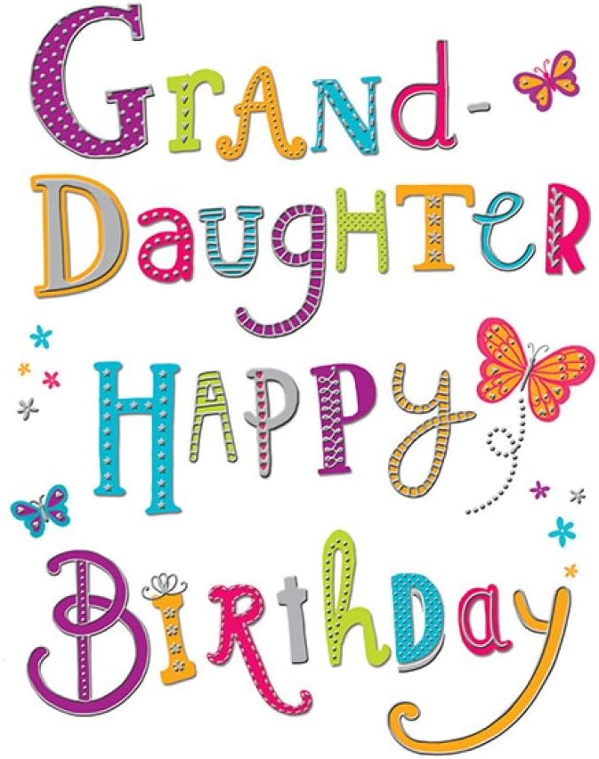Modern Birthday Card Granddaughter 7 X 5 Inches Piccadilly Modern Birthday Card Granddaughter 7 X 5 Inches Piccadilly