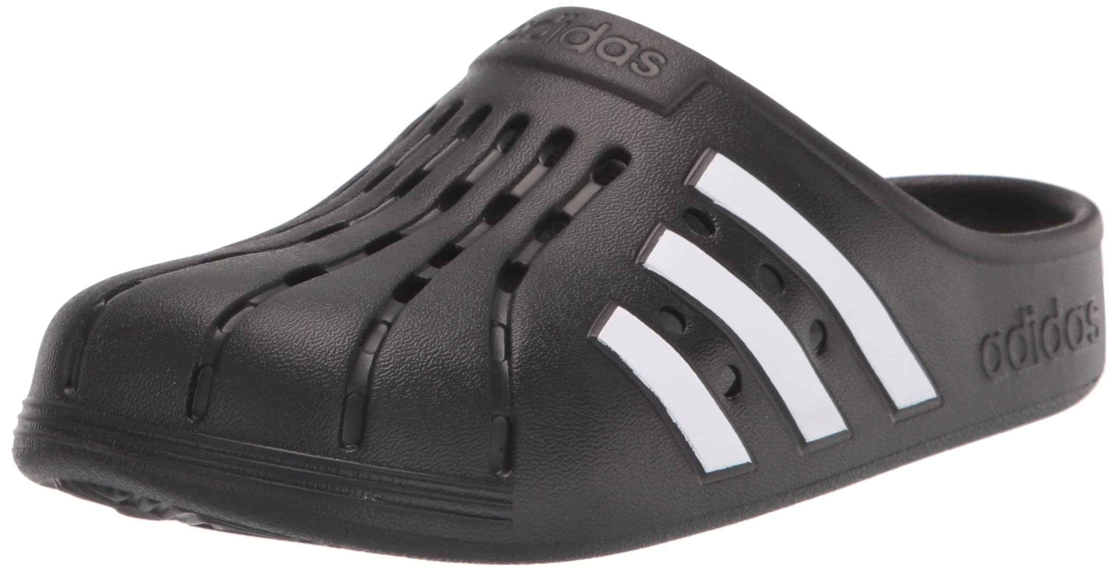 adidas Unisex Adilette Clogs Slide Sandal, Core Black/White/Core Black ...
