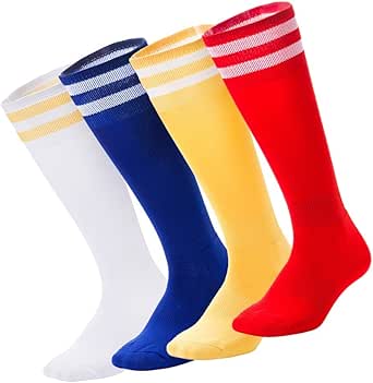 Amazon.com: Boys Sports football Sock, Nylon Team Soccer Socks for Kids ...