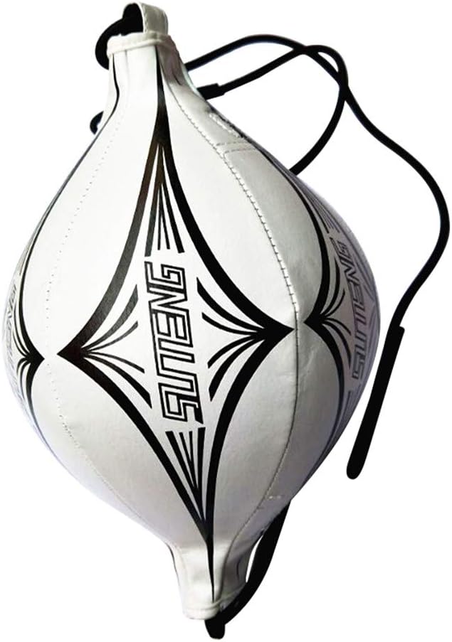 Pera veloce Bianco Doppio-fine Venting Boxing Palla Muay Thai Balloon ...