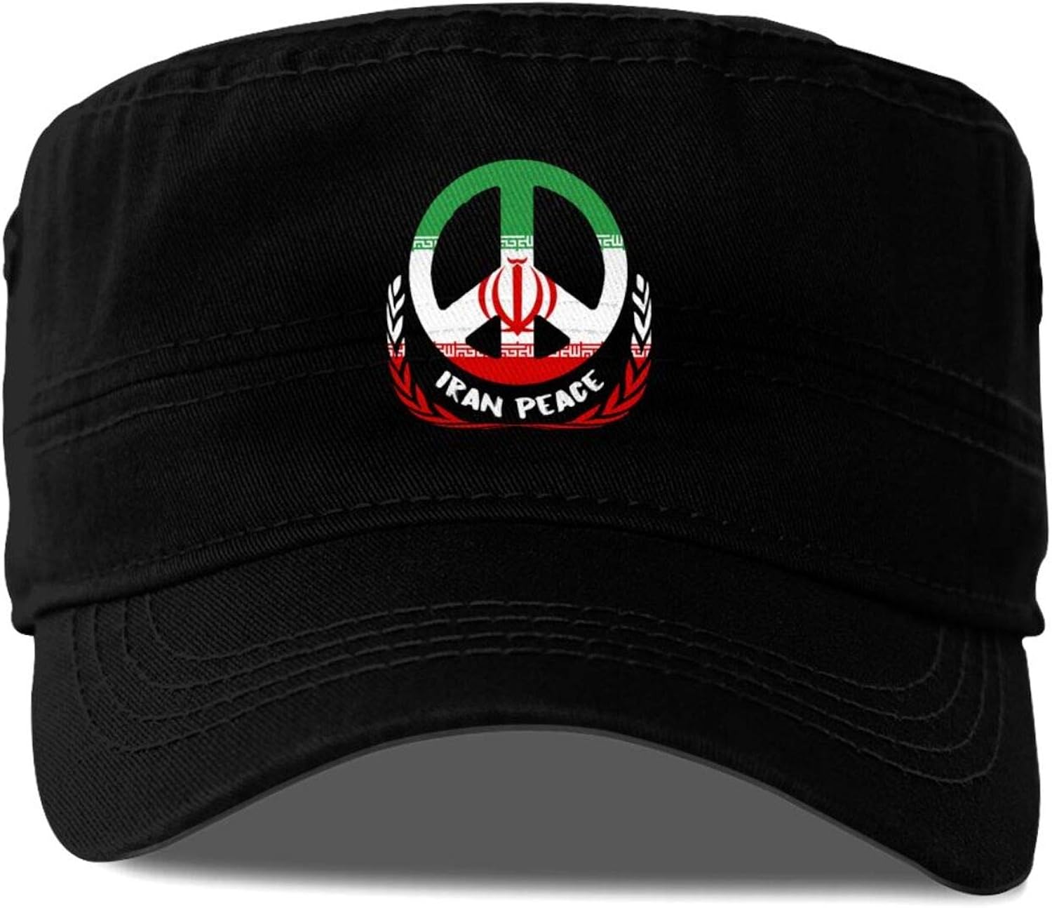 Iran Flag Peace Army Cap Adjustable Baseball Caps Classic Flat Top Hats ...