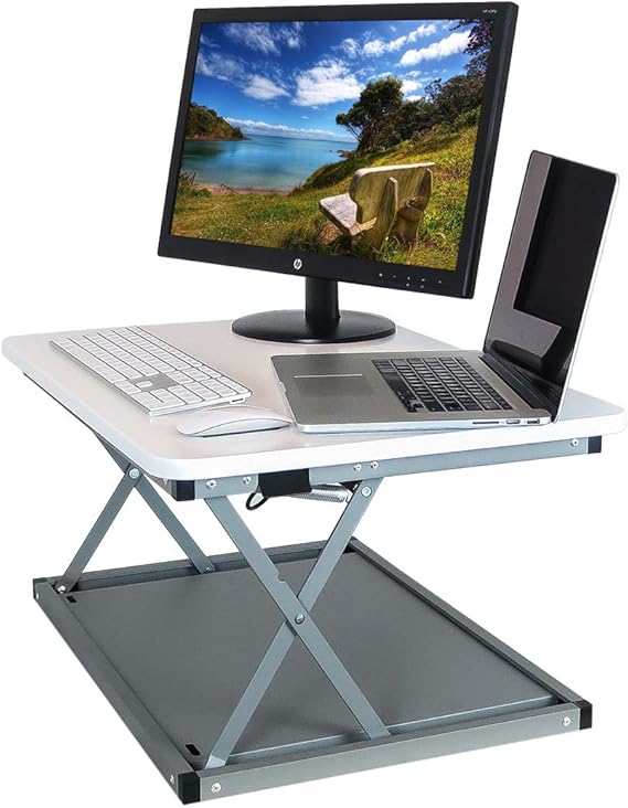 Adjustable standing desk converter white - atomicsas