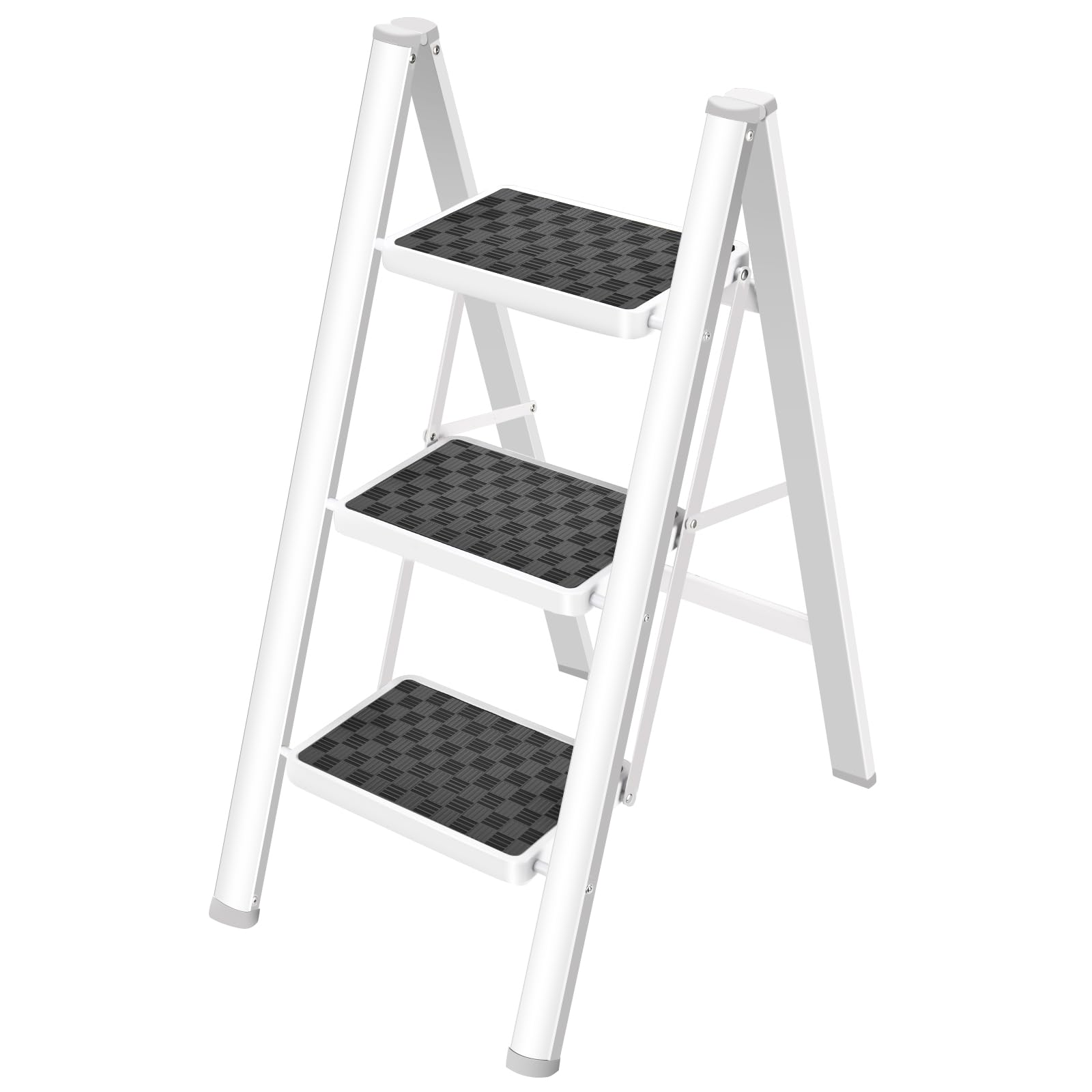 HBTower 3 Step Ladder Folding Step Stool, 330 Lbs Capacity Step Stool ...