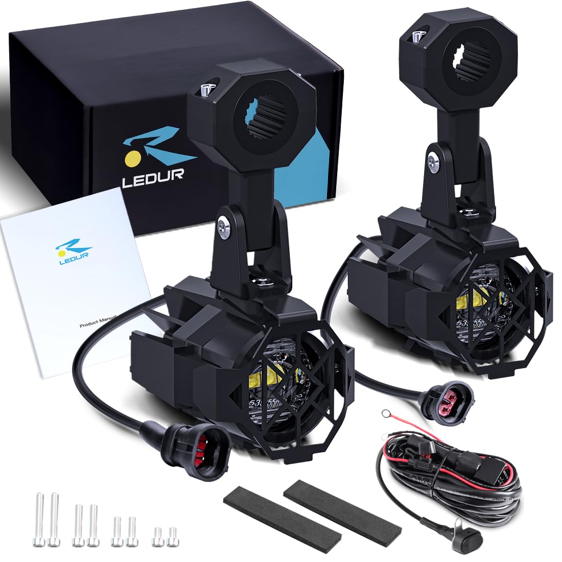 Mua LEDUR D2 Motorcycle Auxiliary Lights Kit Spot LED Driving Fog ...