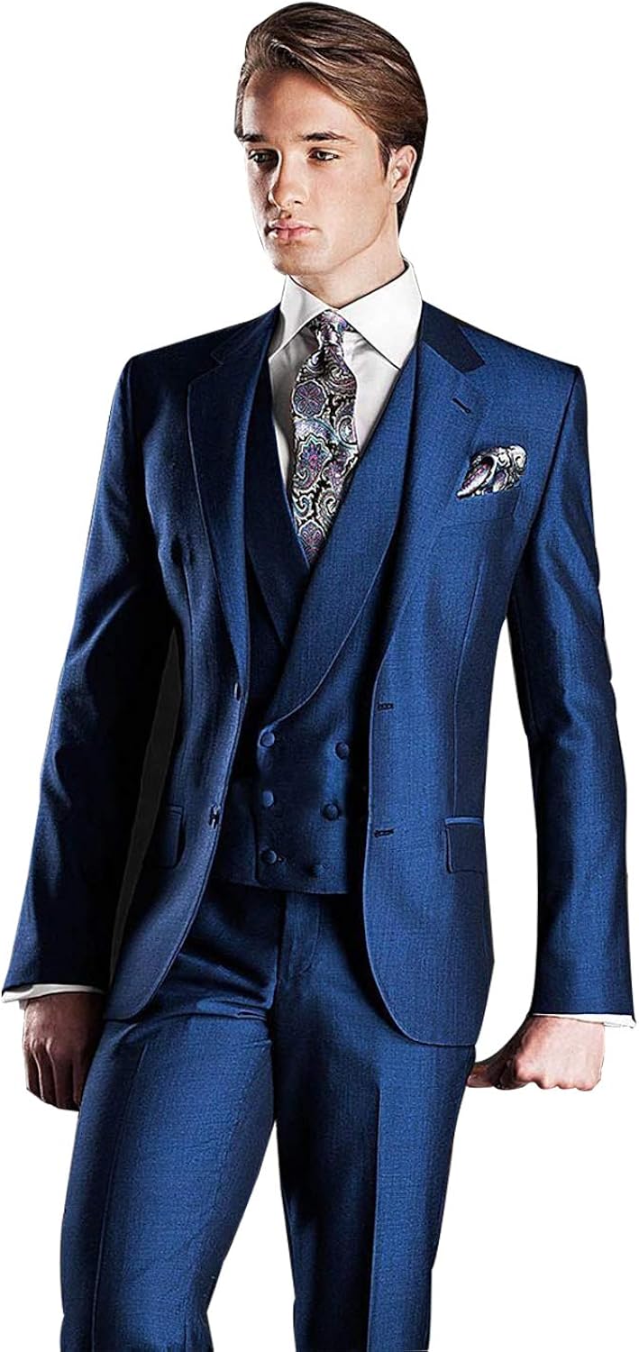 YYI Herren Zwei-Tasten-Designer-Anzüge 3-Teilig Smoking Set Hochzeit ...