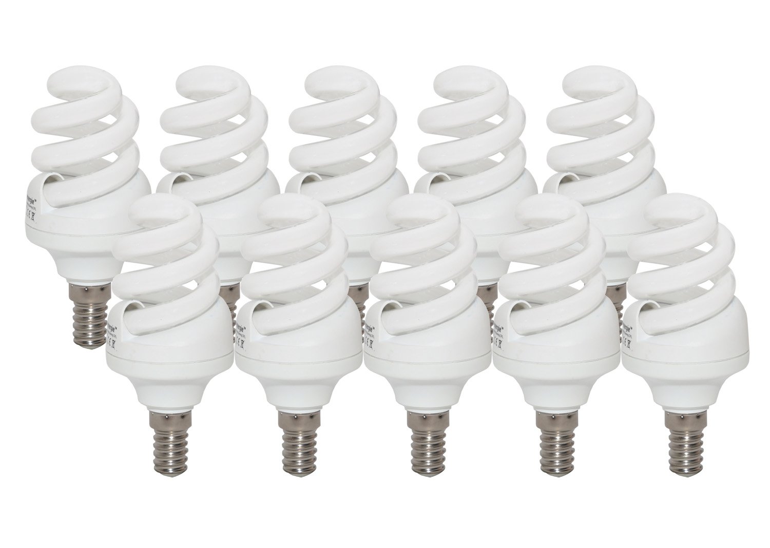 11W (=65W) Energy Saving Spiral CFL 2700K Warm White colour Light Bulb ...