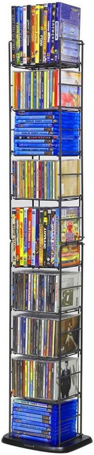 Amazon.com: CD Storage Rack Tower Black Metal DVD Storage Slim Media 8 ...