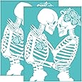 Amazon.com: OLYCRAFT 2Pcs 8.6x11 Inch Skeleton Couple Self-Adhesive ...