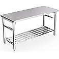 Amazon.com: 24 x 60 Inch Stainless Steel Folding Table for Prep & Work ...