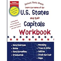 Learning States And Capitals Printable U.S. State Capitals