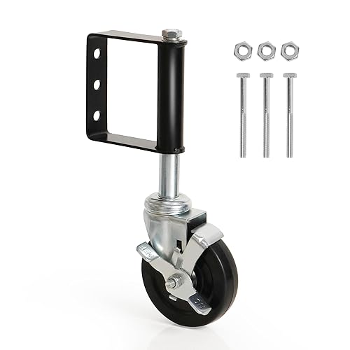 Spring Loaded Adjustable Gate Casters, 4 inch Gate Wheel Heavy Duty ...