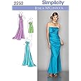 Amazon.com: Simplicity Sewing Pattern 2252 Misses' evening Dresses, P5 ...