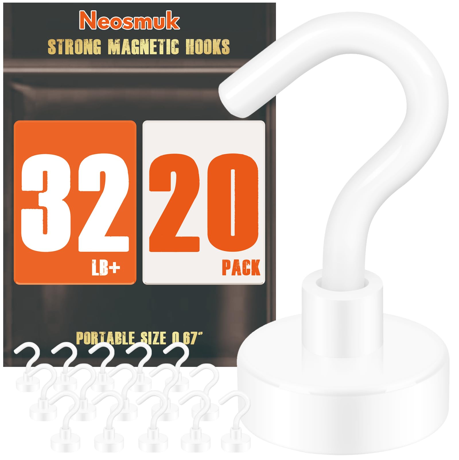 Neosmuk Magnetic Hooks, Cruise Ship Essentials, 32lb+ Heavy Duty ...